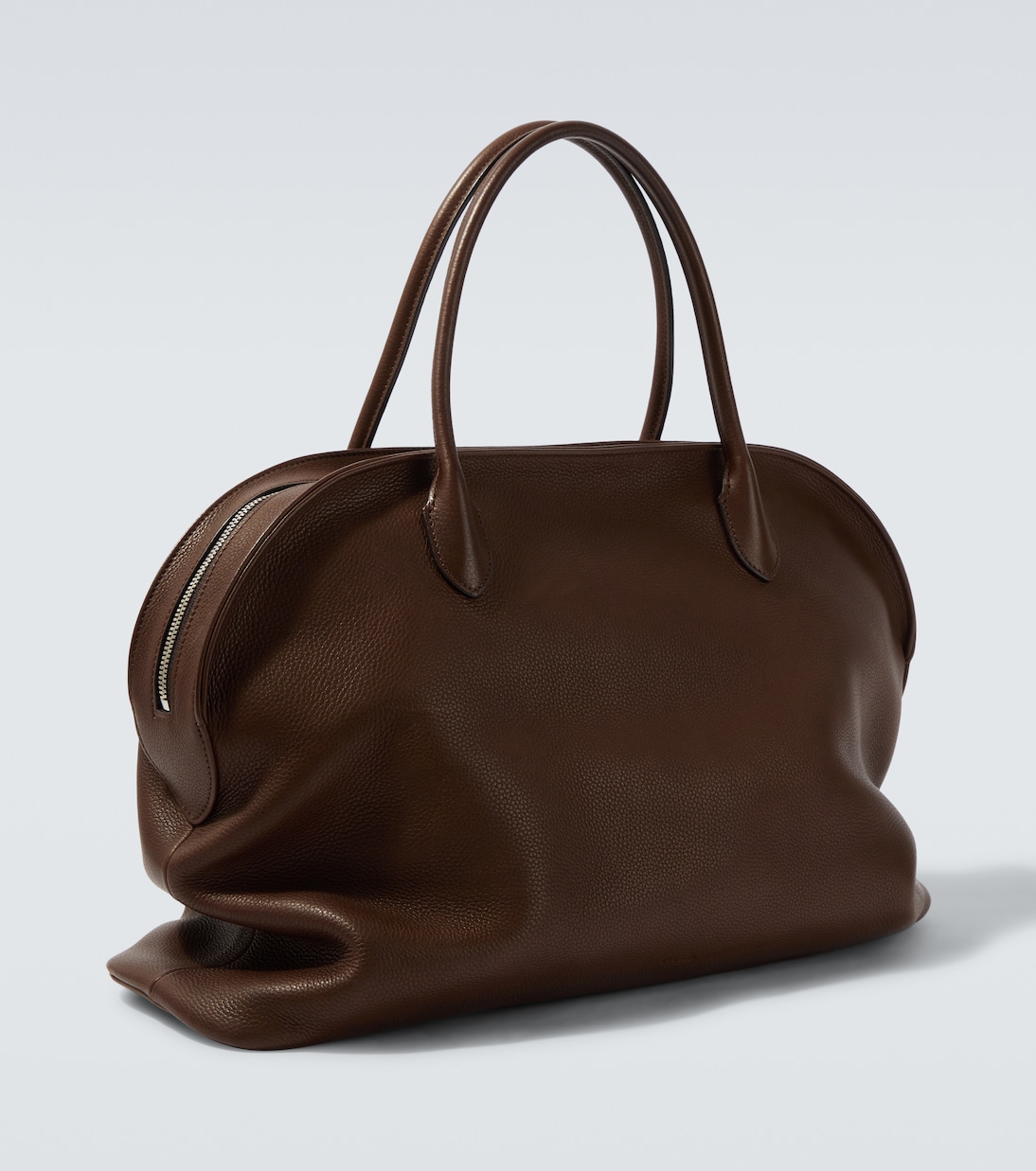 Agnes 16 leather top-handle bag in brown - The Row | Mytheresa