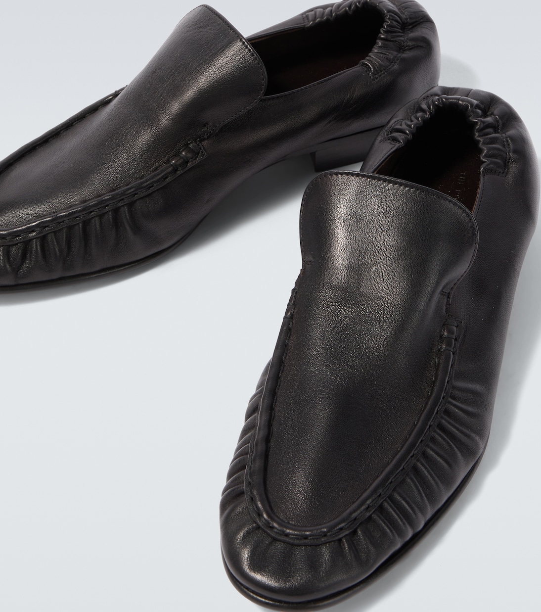 Soft Two leather loafers in black - The Row | Mytheresa