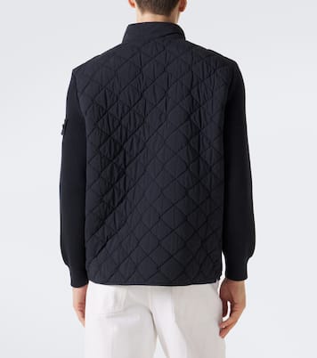 Ghost ribbed-knit quilted jacket in blue - Stone Island | Mytheresa