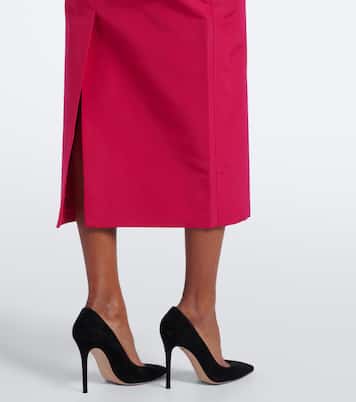 Off-shoulder silk faille cocktail dress in pink - Carolina Herrera ...