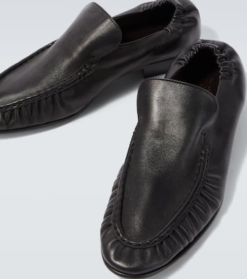Soft Two leather loafers in black - The Row | Mytheresa