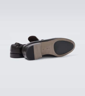 Soft Two leather loafers in black - The Row | Mytheresa
