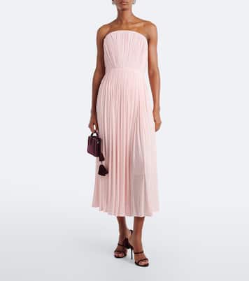 Pleated bustier cocktail dress in pink - Magda Butrym | Mytheresa