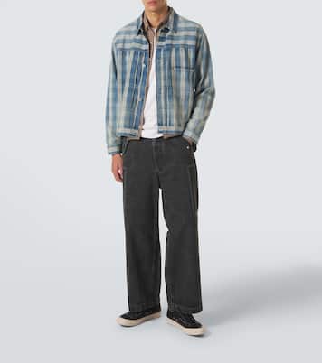 No.213 checked denim jacket in blue - A Presse | Mytheresa