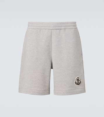 Bermuda en jersey de coton en gris – Moncler | Mytheresa