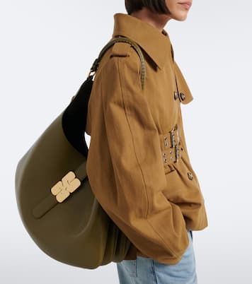 Kat Large shoulder bag in green - Ganni | Mytheresa