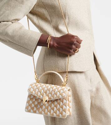 Sac Serpenti Forever Mini en raphia en doré – Bvlgari | Mytheresa
