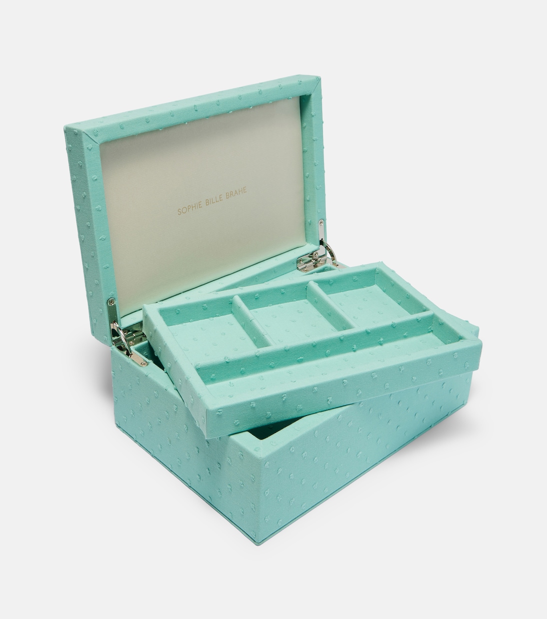 Cotton jewelry box in blue - Sophie Bille Brahe | Mytheresa