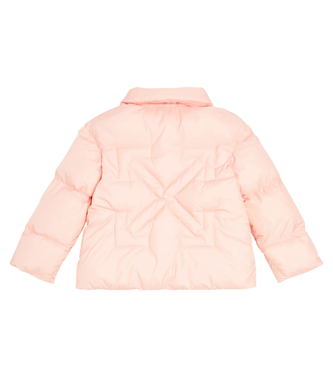 Arrow Quilted puffer jacket in pink - Off White Kids | Mytheresa