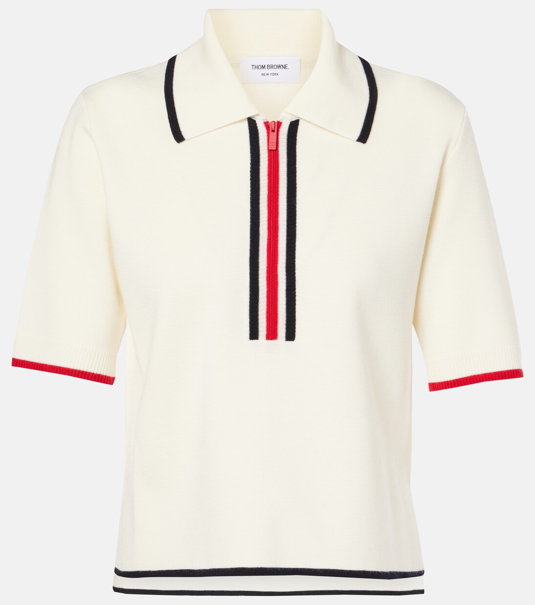 Polo Milano en laine en blanc – Thom Browne | Mytheresa