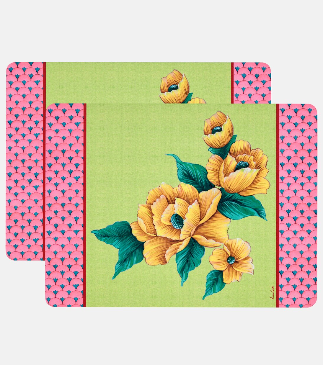 Azalea Pink set of 2 placemats in pink - Lisa Corti | Mytheresa