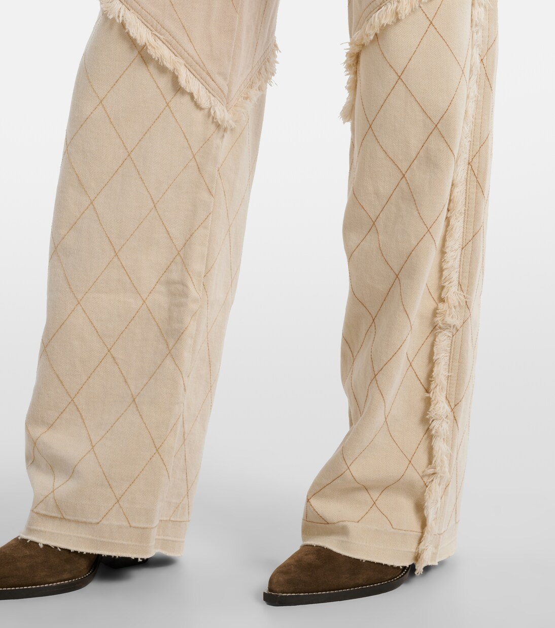 Shanila patchwork wide-leg jeans in white - Isabel Marant | Mytheresa