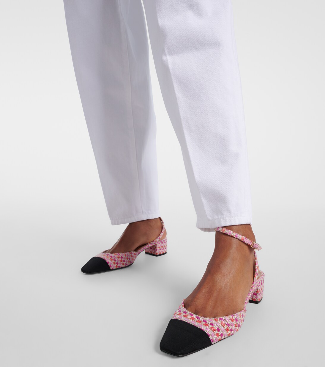 French Flirt 35 tweed pumps in pink - Aquazzura | Mytheresa