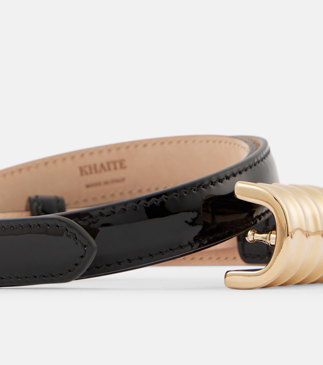 Julius Small patent leather belt in black - Khaite | Mytheresa