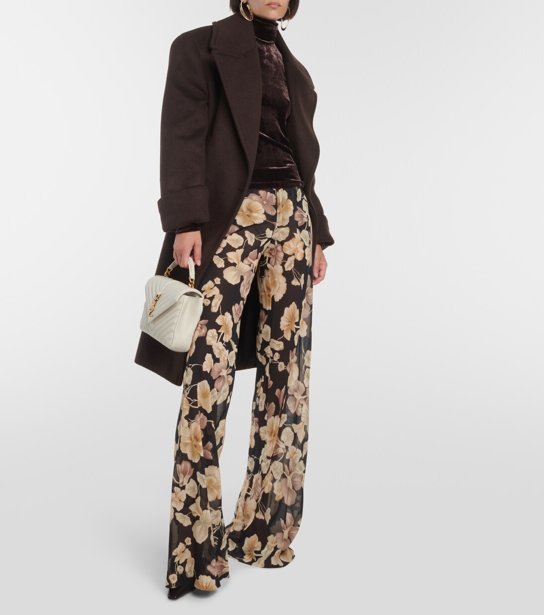 Top aus Samt in Braun - Saint Laurent | Mytheresa