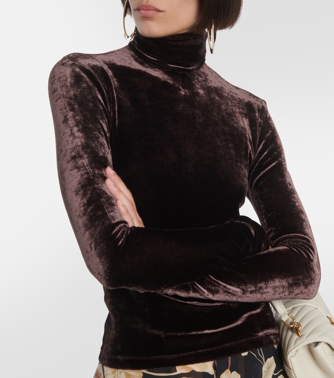 Top aus Samt in Braun - Saint Laurent | Mytheresa