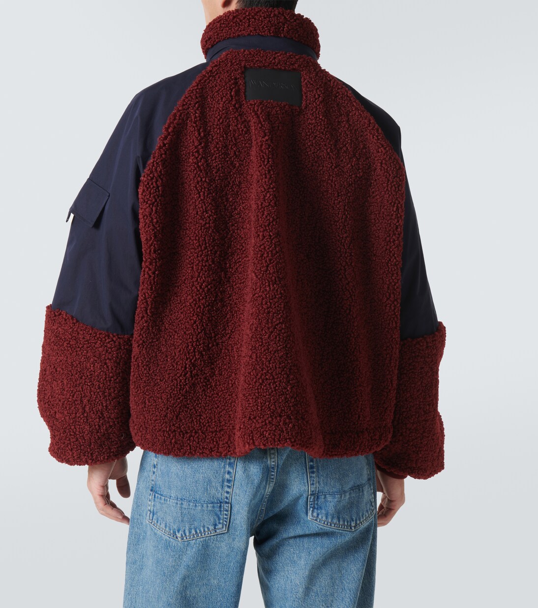 Colorblocked fleece jacket in red - JW Anderson | Mytheresa