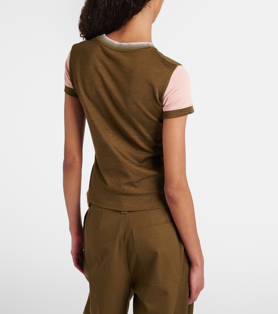 Cotton-blend jersey T-shirt in green - Loewe | Mytheresa