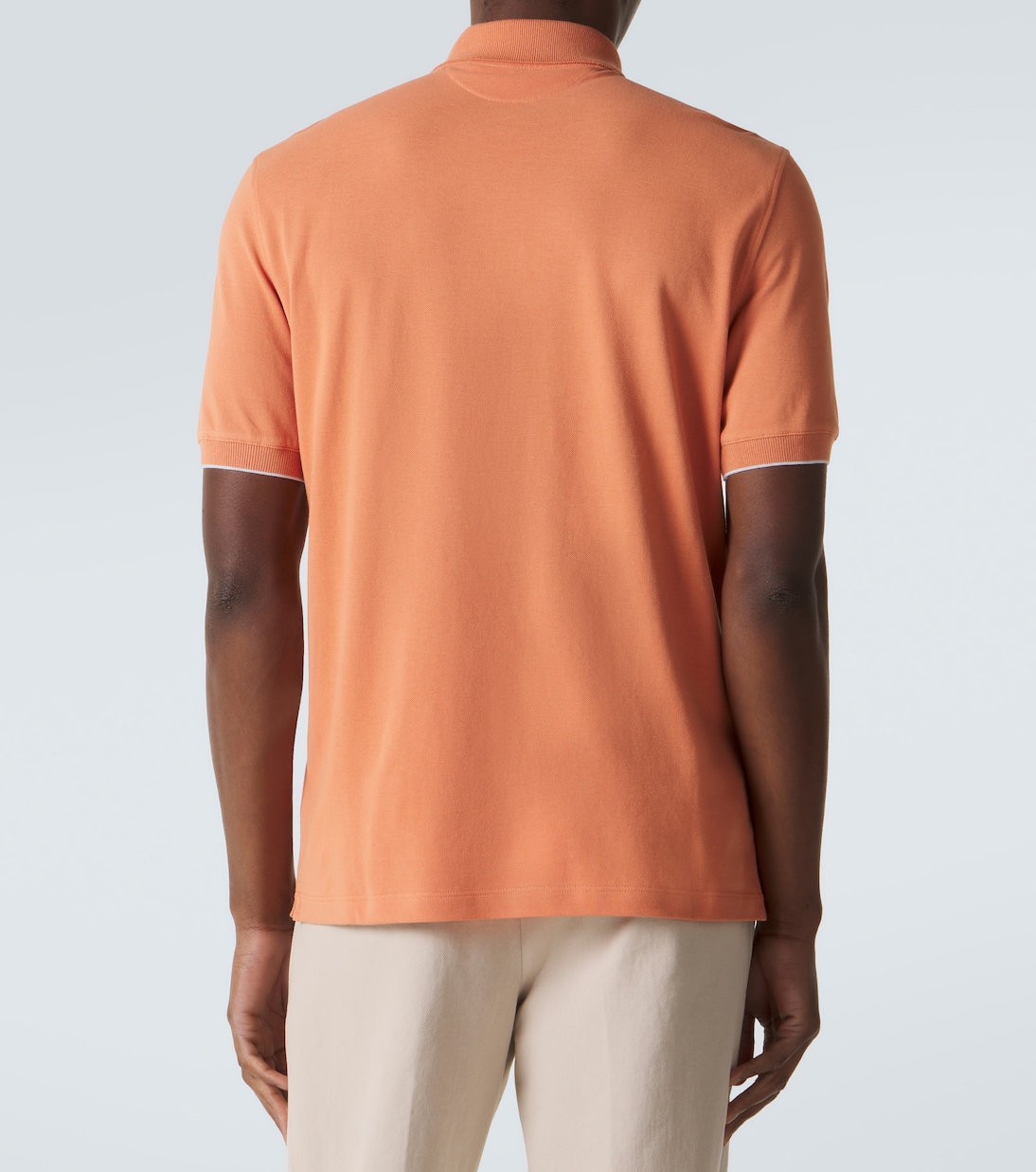 Logo cotton polo shirt in pink - Brunello Cucinelli | Mytheresa