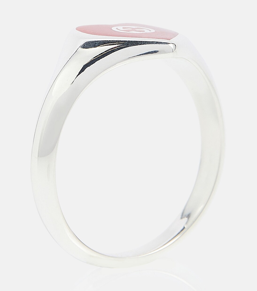 Ring Gucci Heart aus Sterlingsilber mit Emaille in Rot Gucci Mytheresa