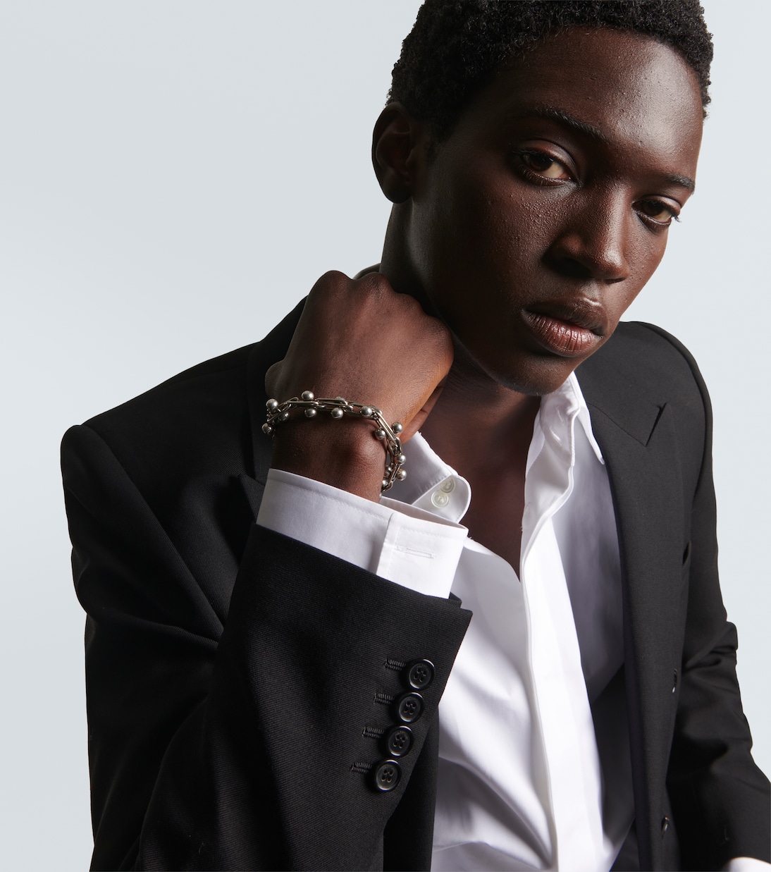 Saint laurent silver charm bracelet store