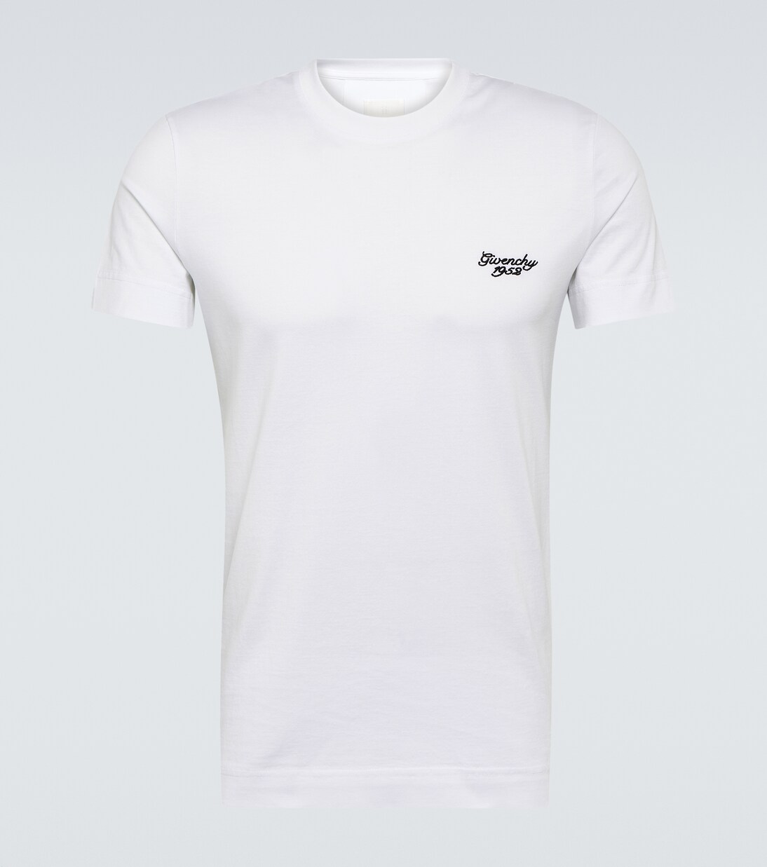 Logo cotton jersey T shirt in white Givenchy Mytheresa