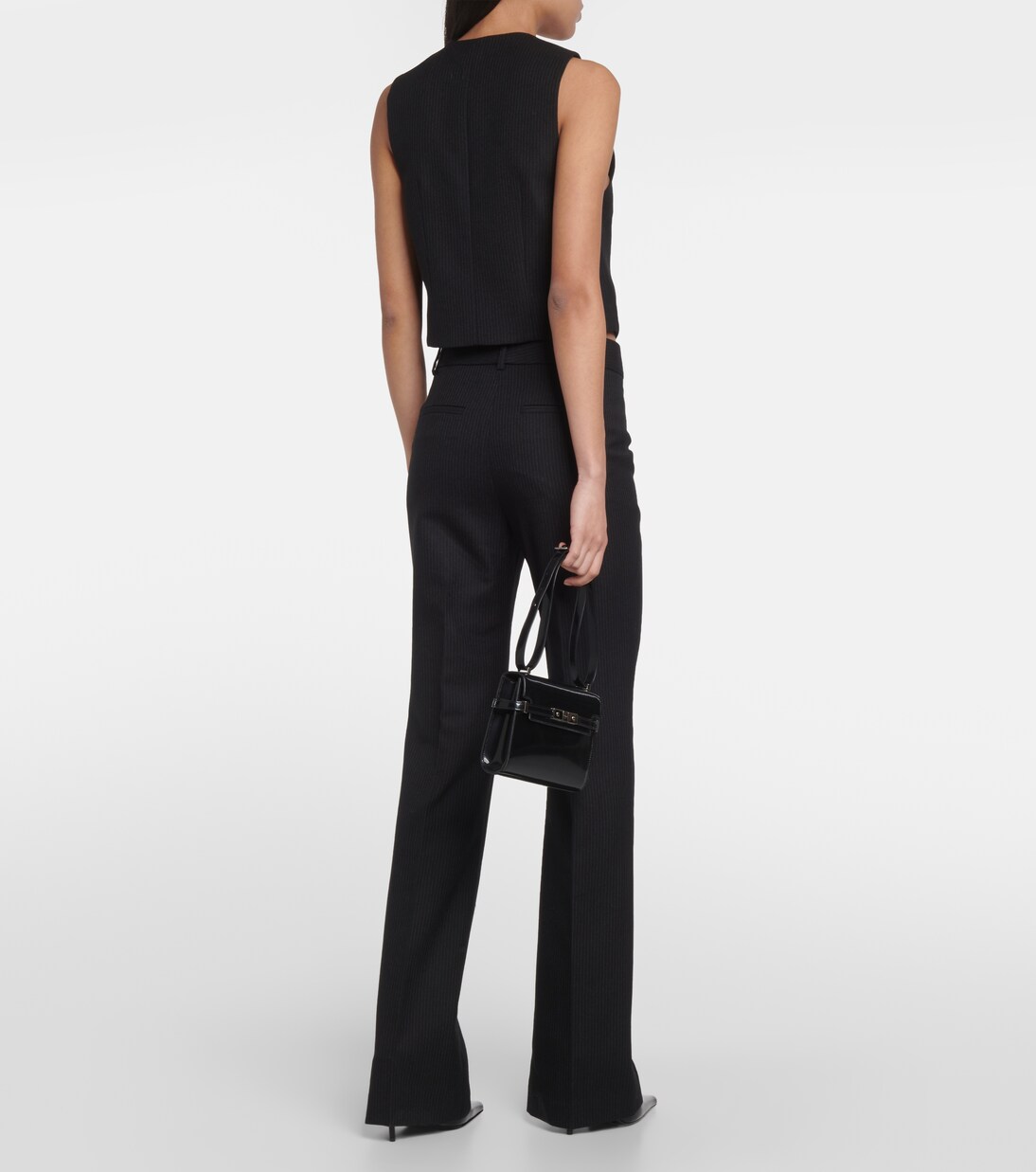 Corette high-rise virgin wool straight pants in black - Nili Lotan ...