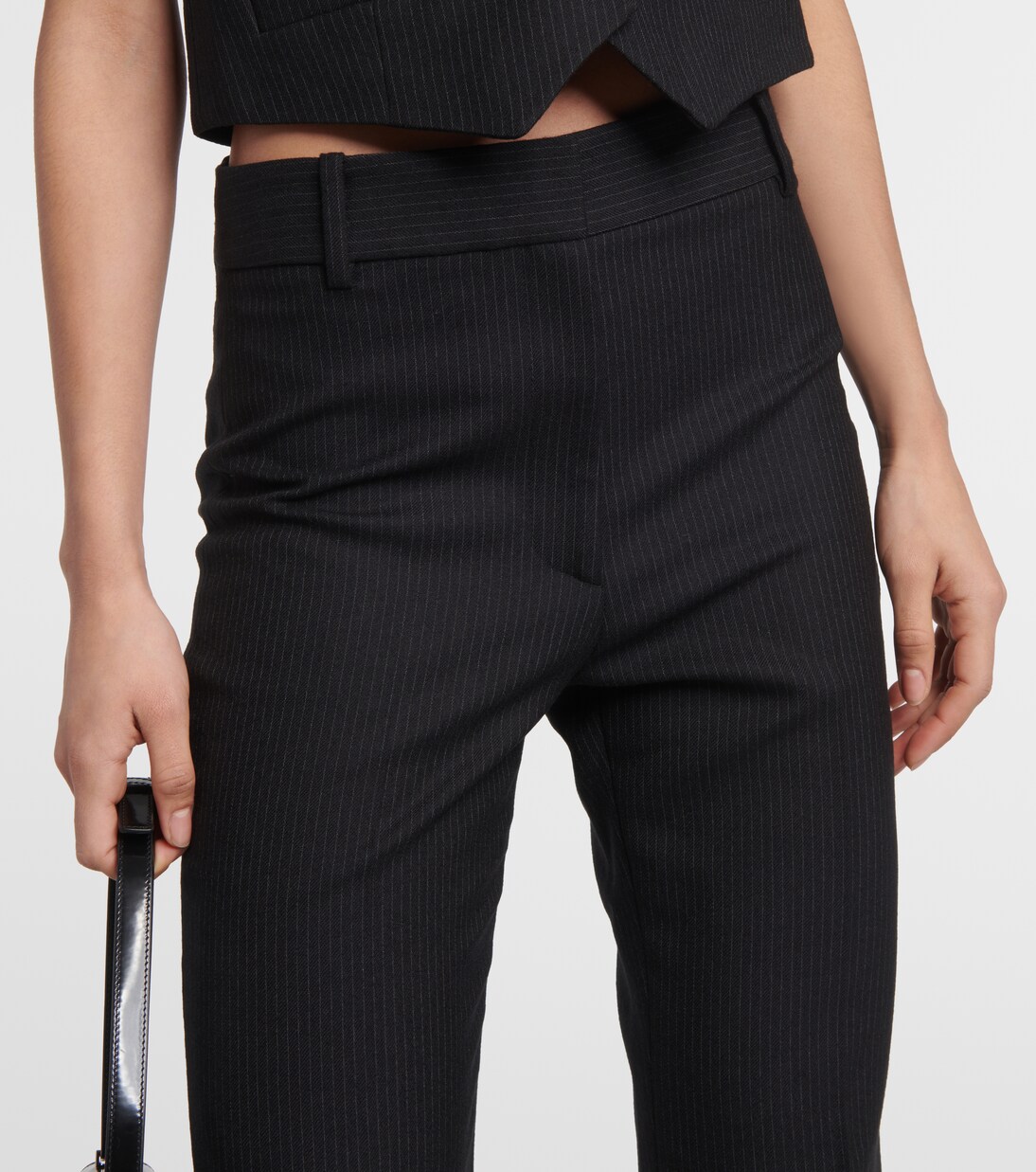 Corette high-rise virgin wool straight pants in black - Nili Lotan ...