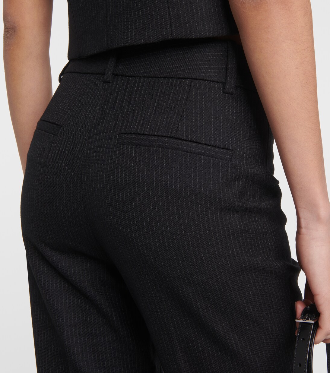 Corette high-rise virgin wool straight pants in black - Nili Lotan ...