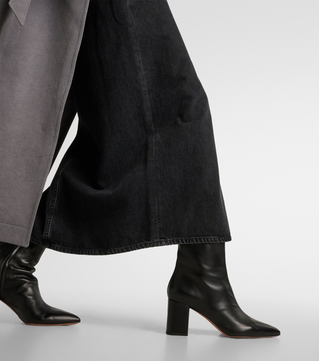 Anja 70 leather ankle boots in black - Paris Texas | Mytheresa