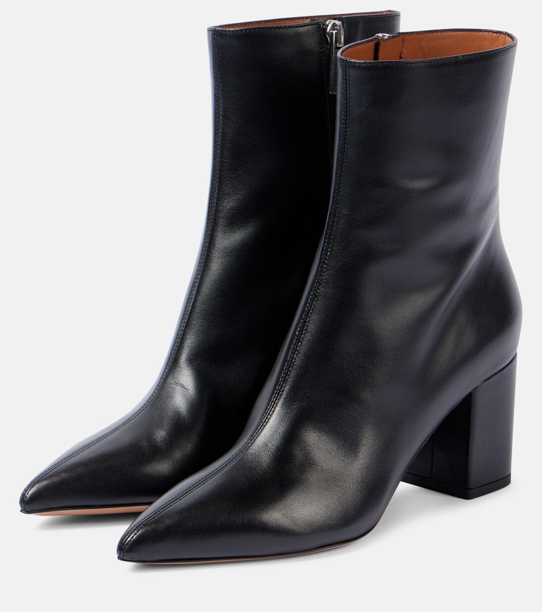 Anja 70 leather ankle boots in black - Paris Texas | Mytheresa