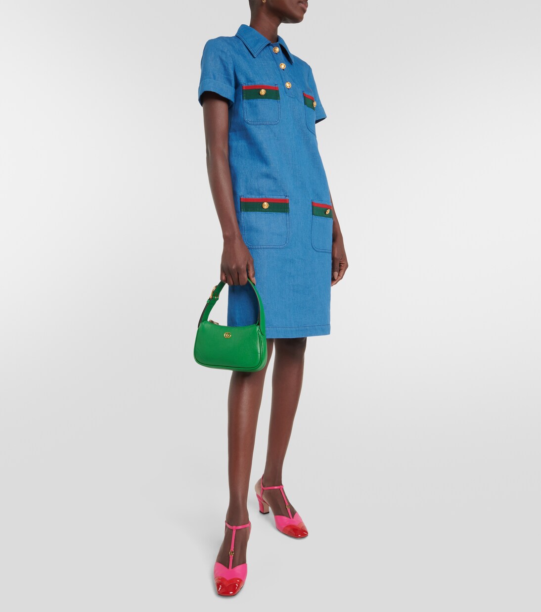 Denim minidress in blue - Gucci | Mytheresa