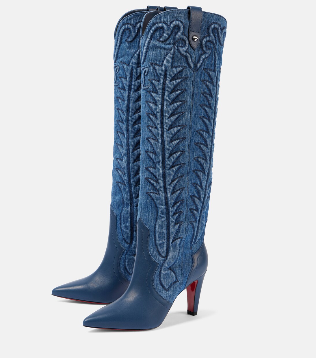 Botas altas Santia Botta 85 de denim y piel en azul - Christian ...