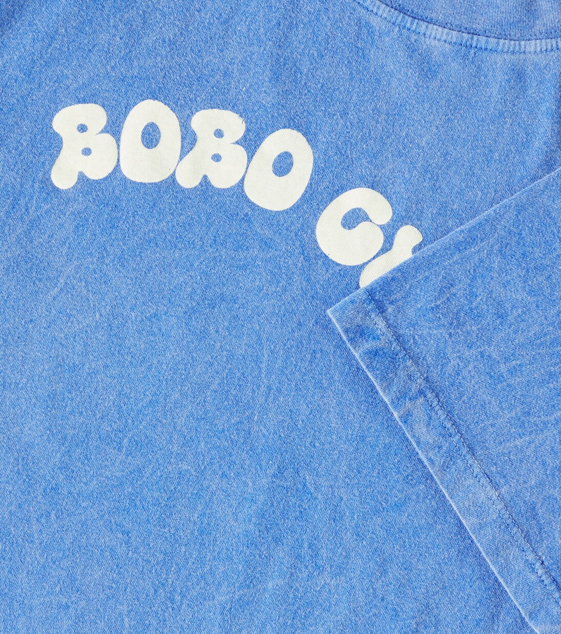 Logo cotton jersey T-shirt in blue - Bobo Choses | Mytheresa