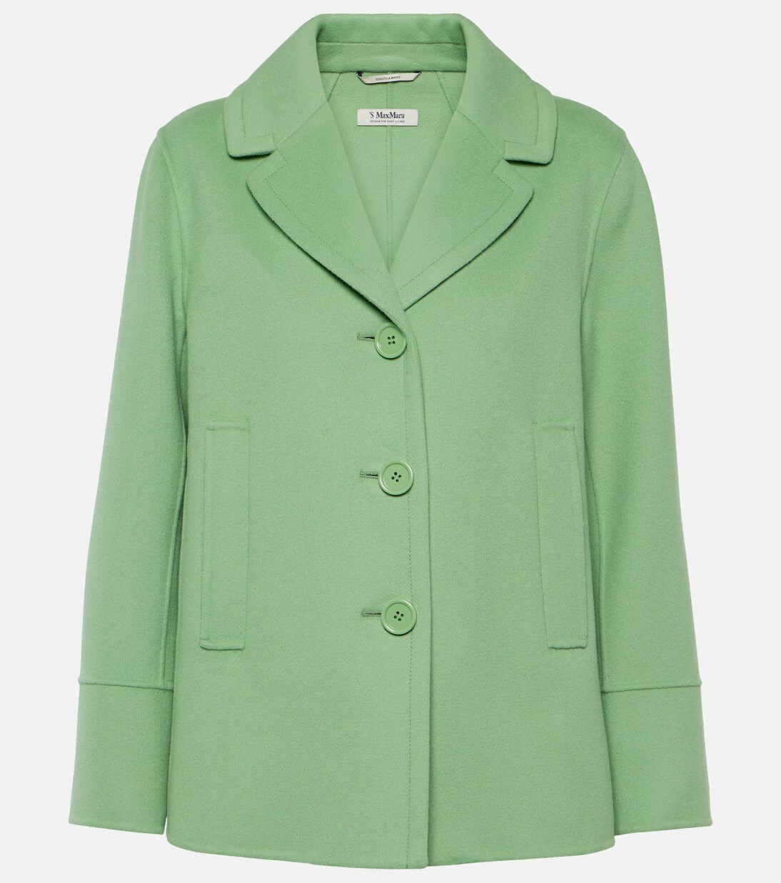 Moon wool jacket in green - S Max Mara | Mytheresa