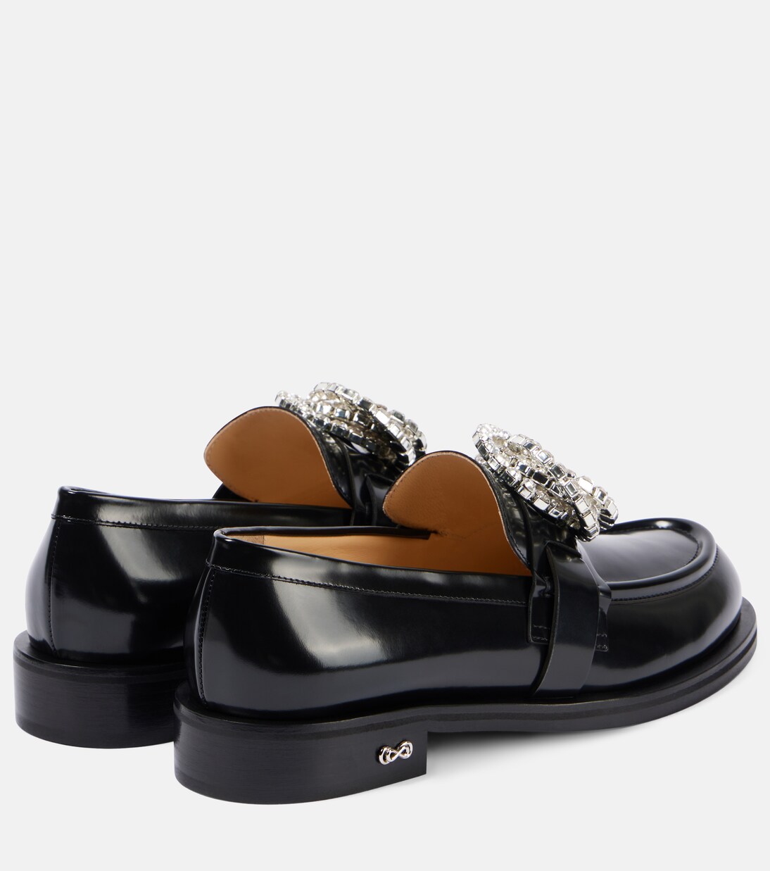 Galaxy embellished leather loafers in black - Mach Mach | Mytheresa