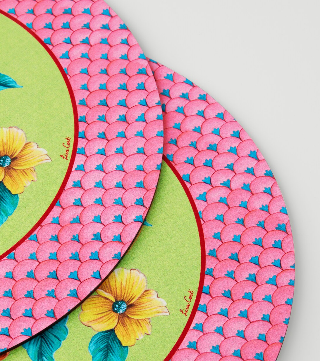 Azalea Pink set of 2 placemats in pink - Lisa Corti | Mytheresa