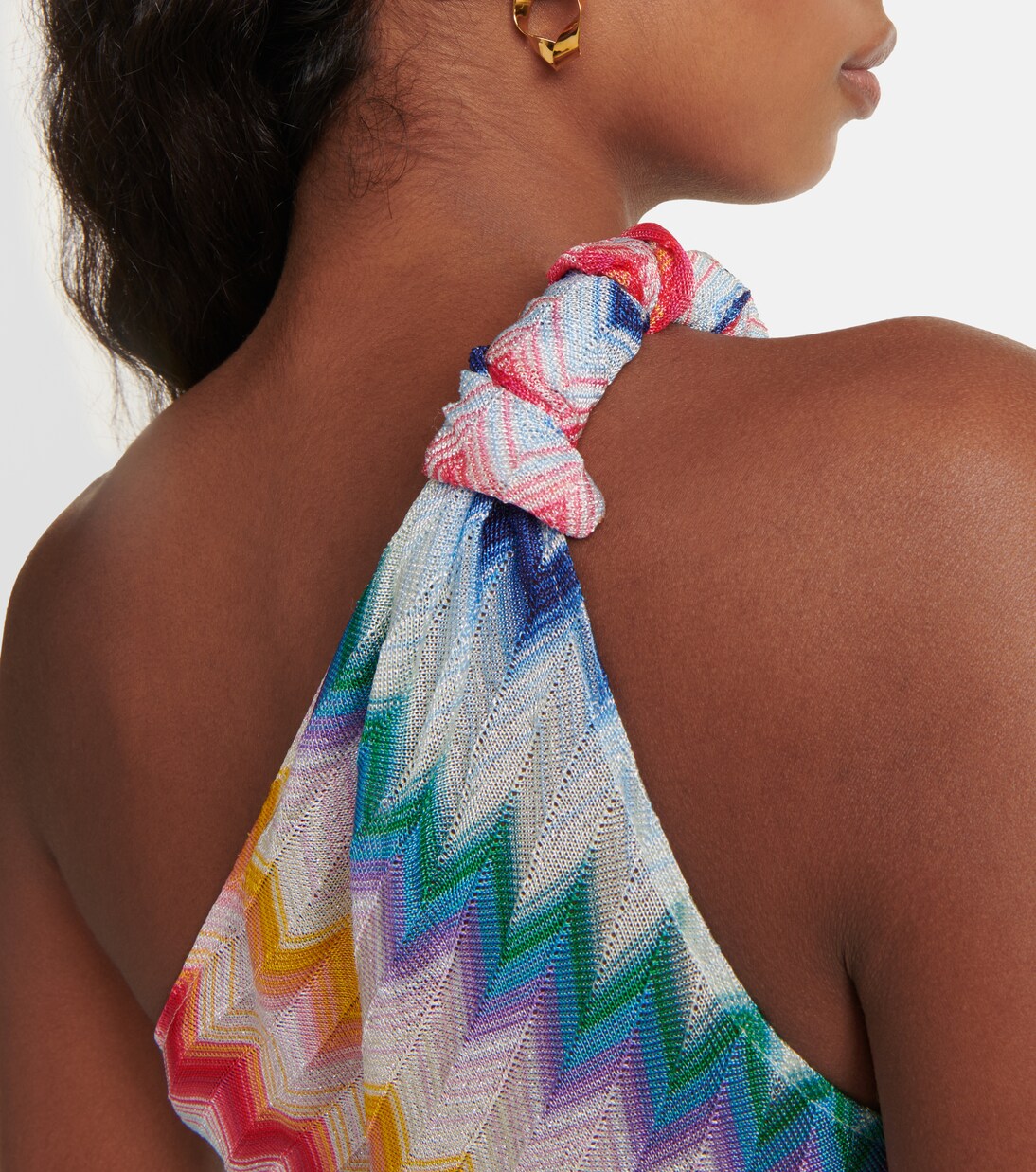 One-Shoulder-Maxikleid aus Häkelstrick in Multicolor - Missoni Mare | Mytheresa