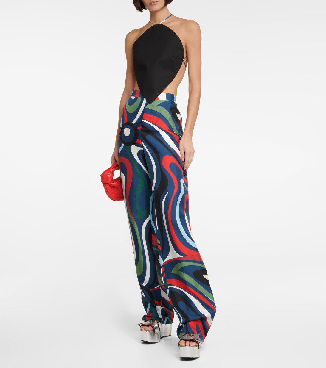 Cotton poplin crop top in black - Pucci | Mytheresa