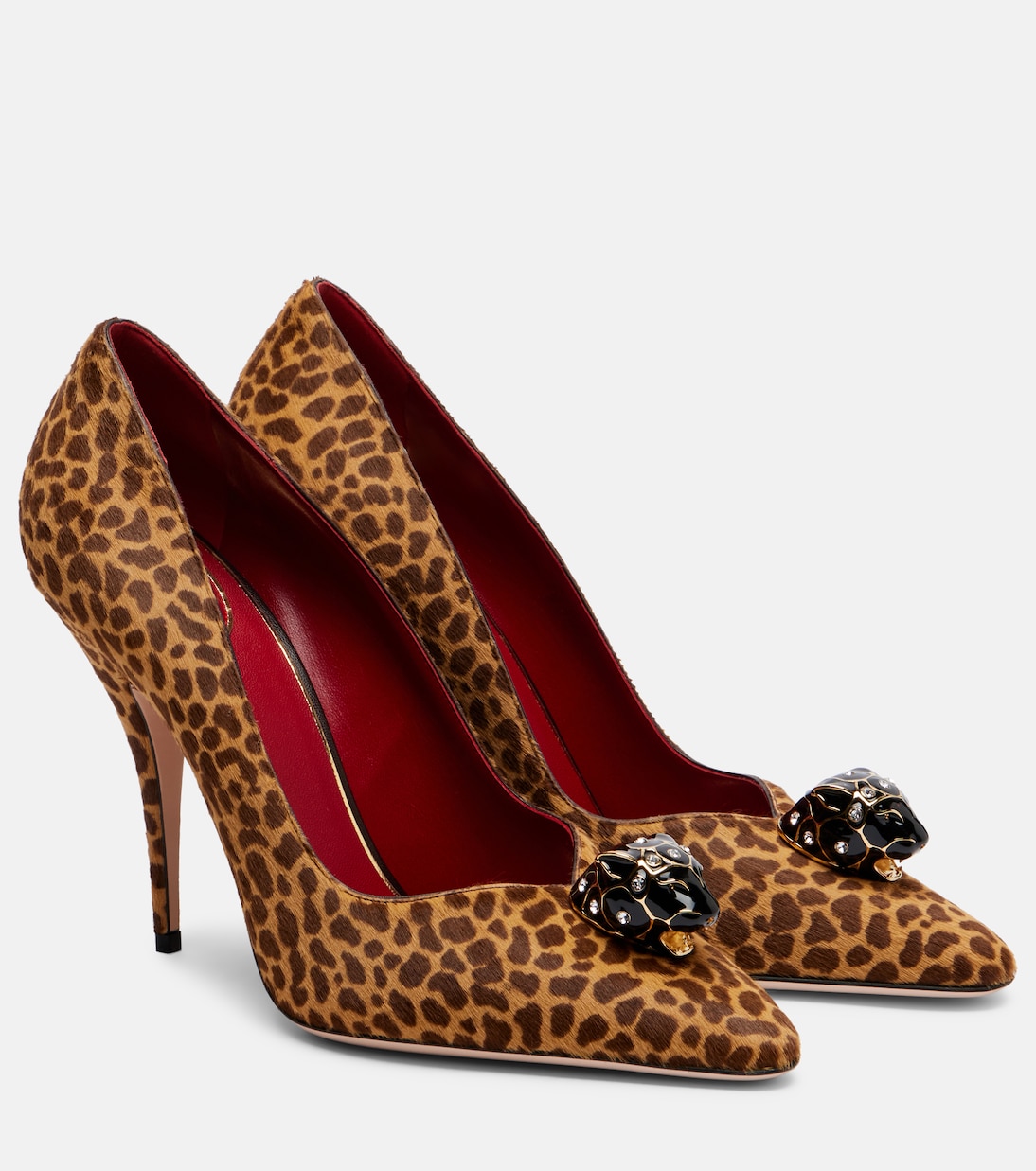 Pas De Chat leopard-print calf hair pumps in brown - Valentino Garavani ...