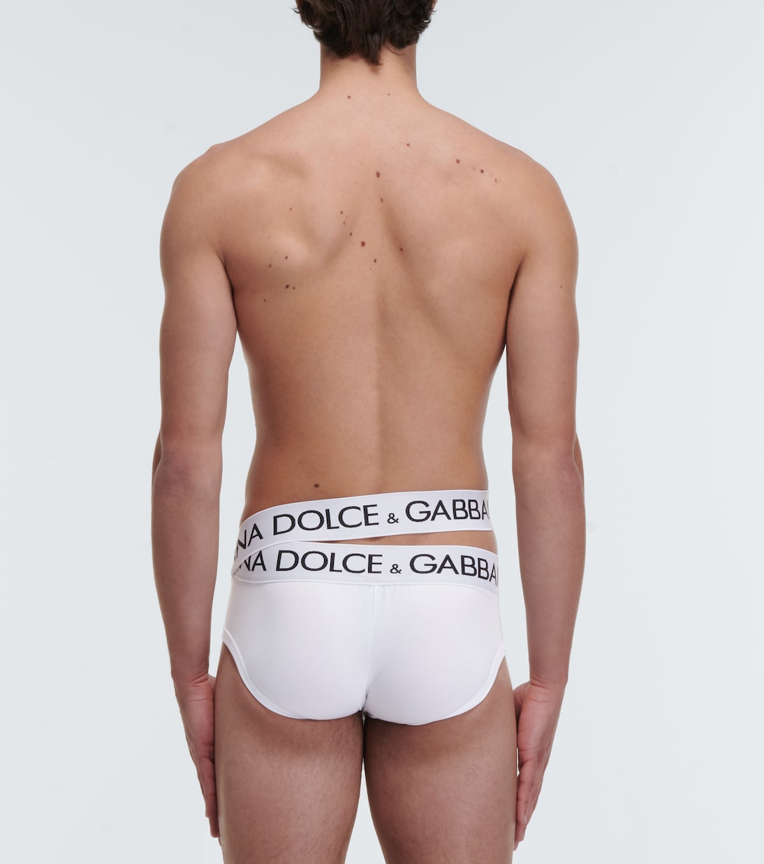 Logo cotton blend briefs in white Dolce Gabbana Mytheresa