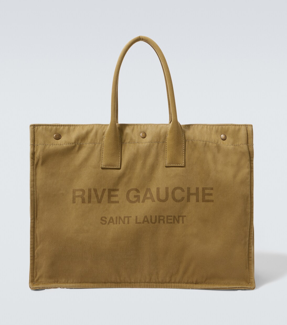 Rive Gauche Large Canvas Tote Bag In Green Saint Laurent Mytheresa Rive Gauche Large Canvas Tote Bag In Green Saint Laurent Mytheresa