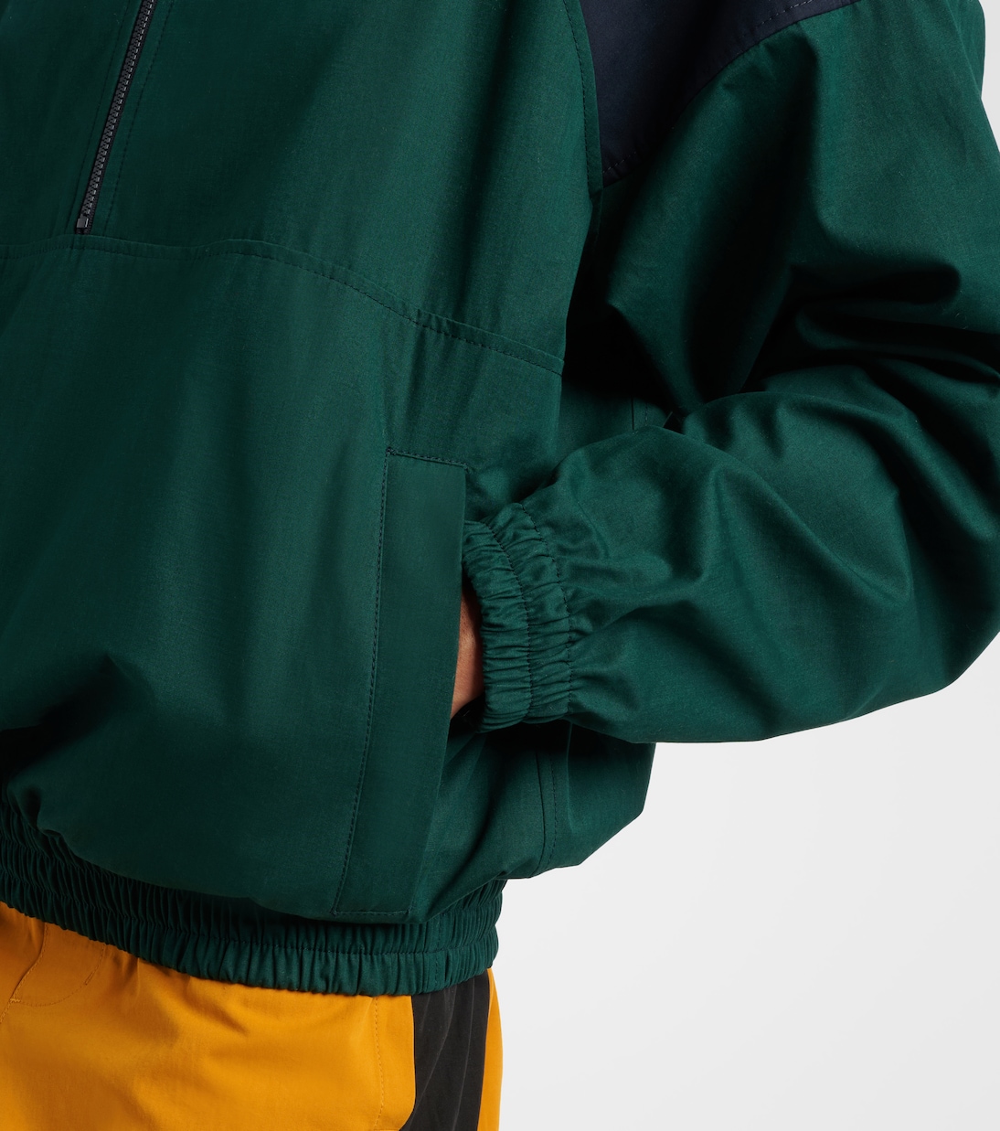 Cassandre cotton canvas half-zip jacket in green - Saint Laurent ...