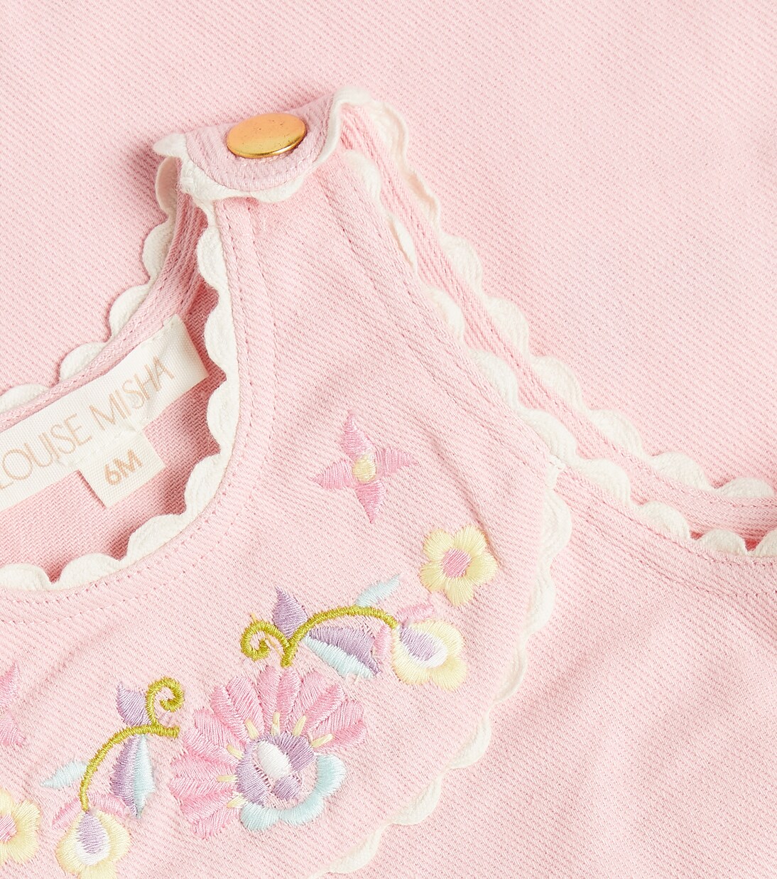 Baby Elena embroidered cotton jumpsuit in pink - Louise Misha | Mytheresa