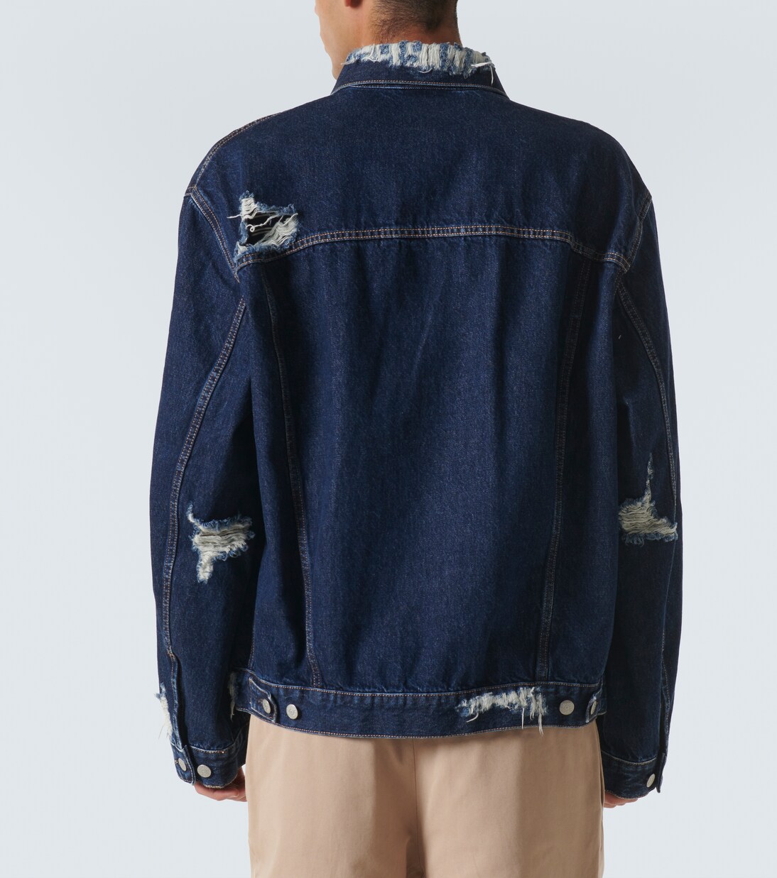 Distressed denim jacket in blue - Acne Studios | Mytheresa