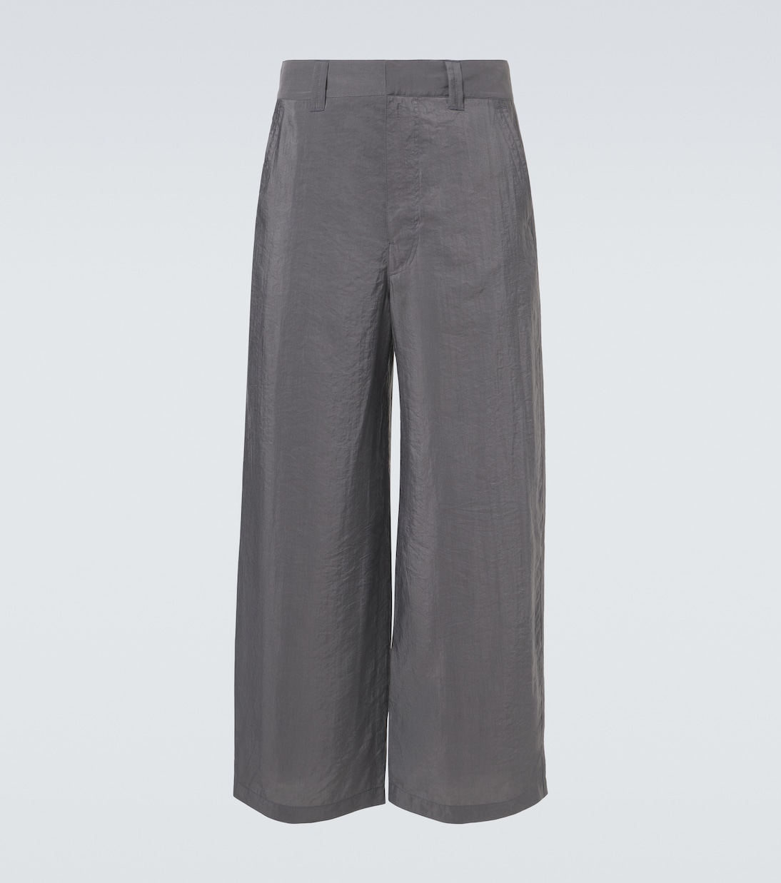 Silk-blend barrel-leg pants in grey - Lemaire | Mytheresa