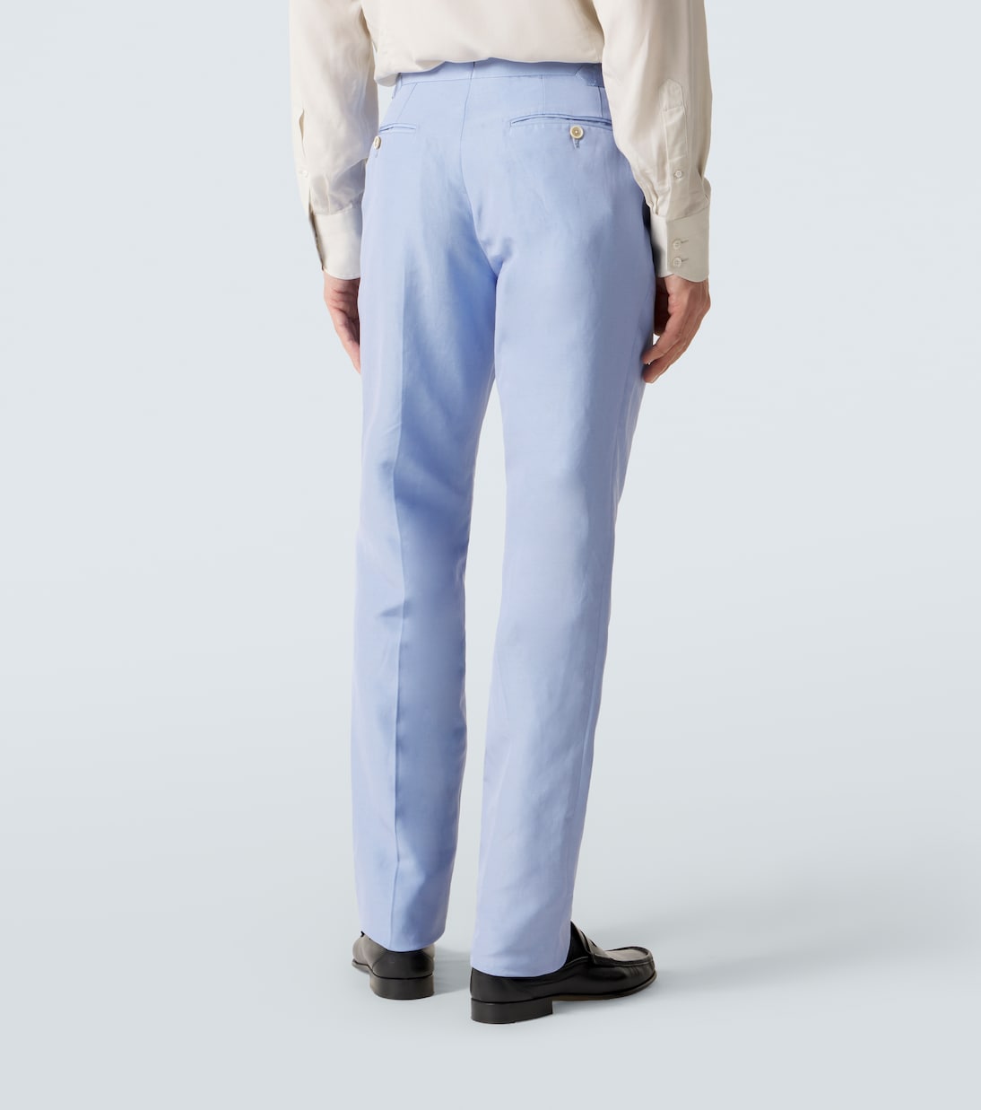 Silk and linen suit in blue - Tom Ford | Mytheresa