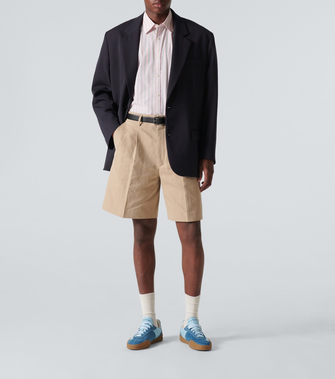 Bars M suede-trimmed sneakers in blue - Acne Studios | Mytheresa