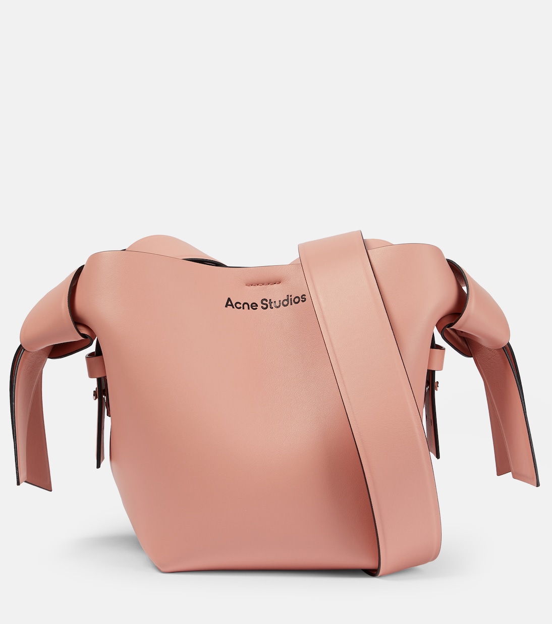 Musubi Mini leather shoulder bag in pink - Acne Studios | Mytheresa