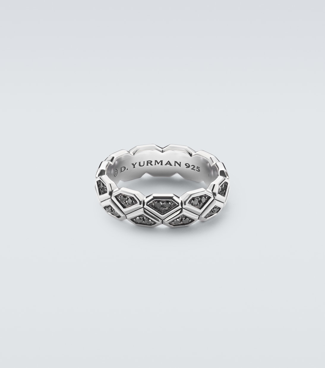 Hex sterling silver (925) ring with diamonds in silver - David Yurman ...